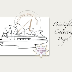 Sydney Opera House Printable, Kids Color Page Sydney Opera House ...