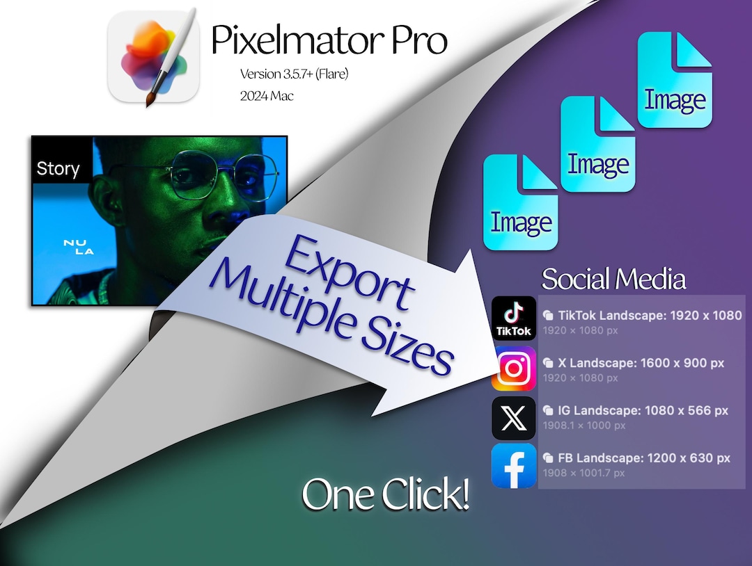 Export Tool for Pixelmator Pro, All Social Media File Sizes - Etsy