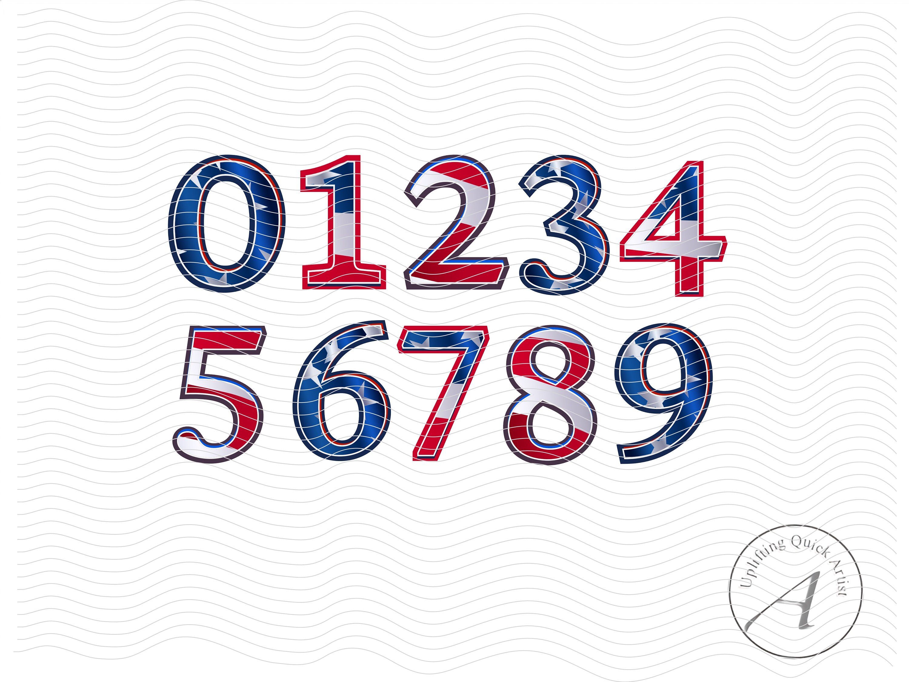 Patriotic American Alphabet, USA Alphaset, American Flag Letters ...