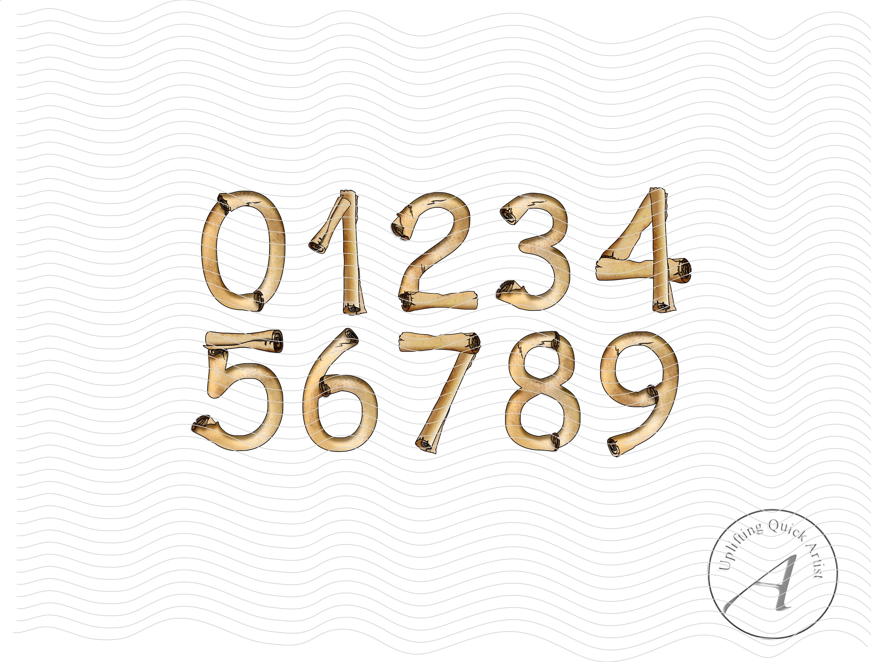 Ancient Scroll Alphabet Letters Etsy 