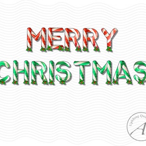 Candy Cane Alphabet, Candy Cane Letters, Doodle Letter PNG, Christmas ...