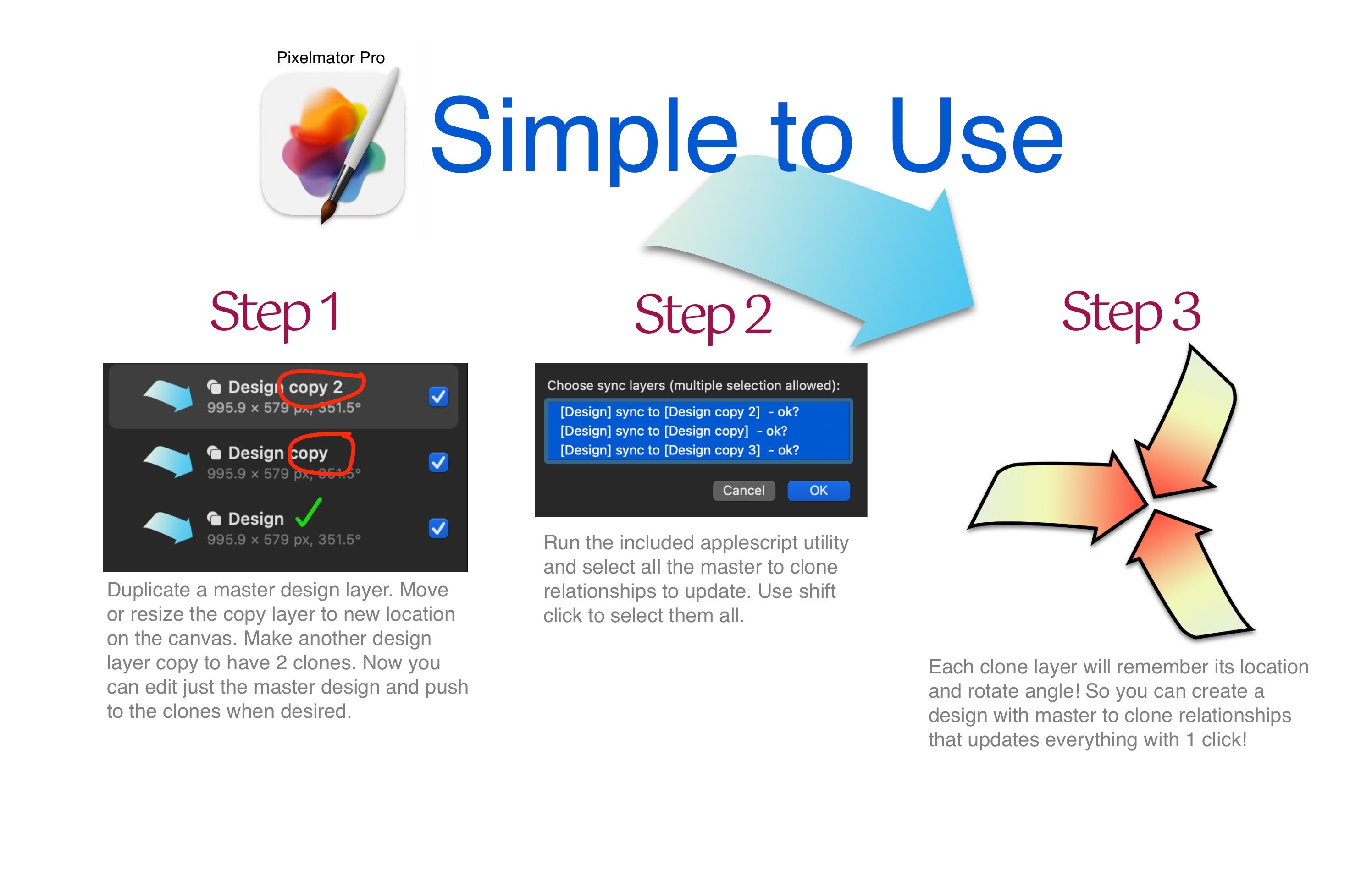 Master Clone Sync in Pixelmator Pro - Etsy