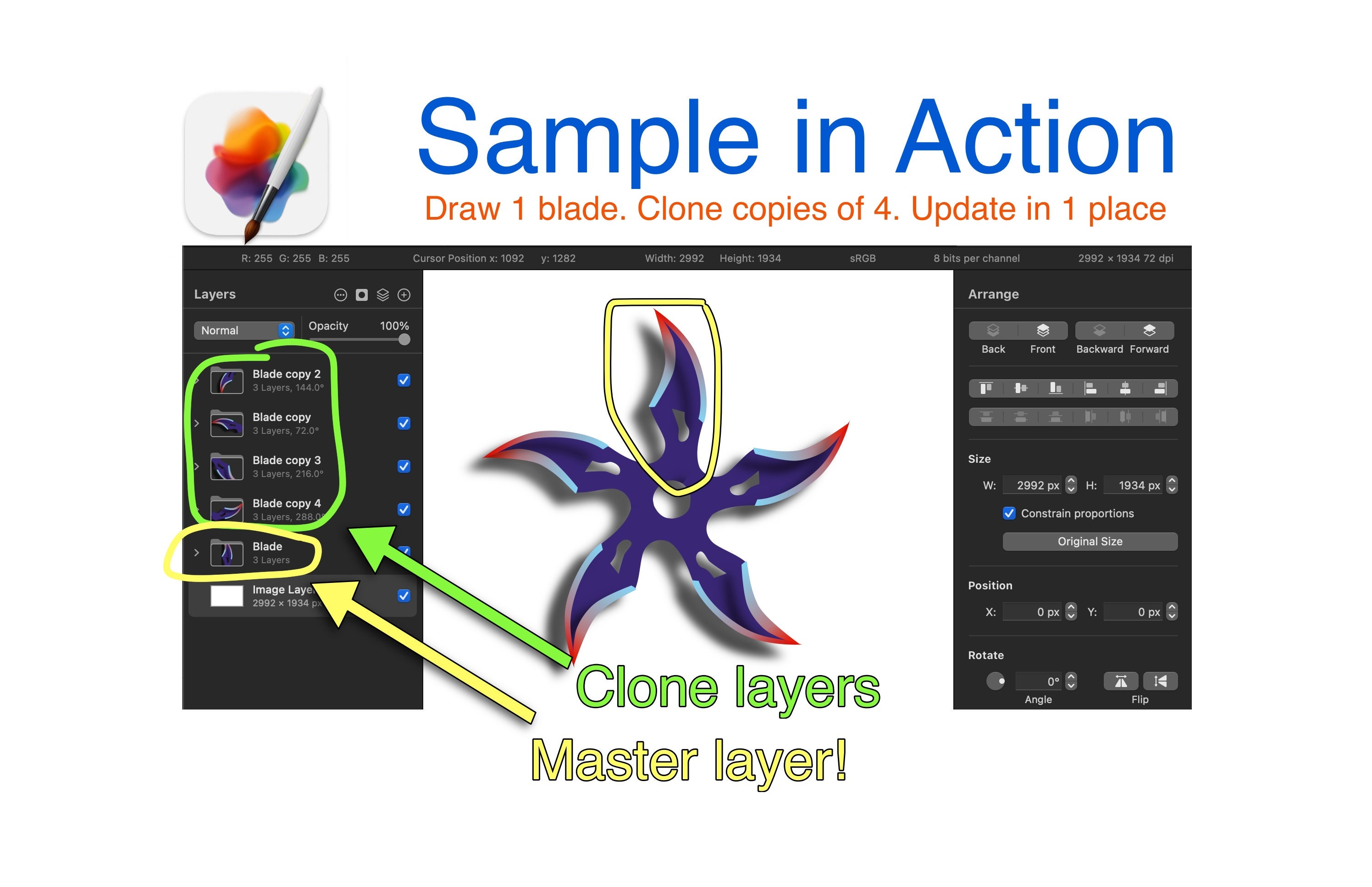 Master Clone Sync in Pixelmator Pro - Etsy