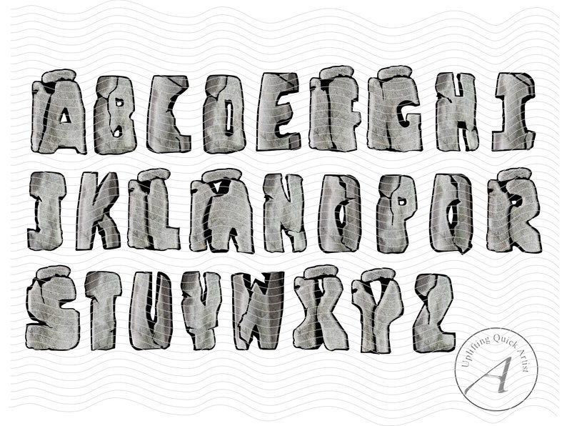 Stone Alphabet, Rock Letters, Custom Stonehedge Message Alphabet - Etsy