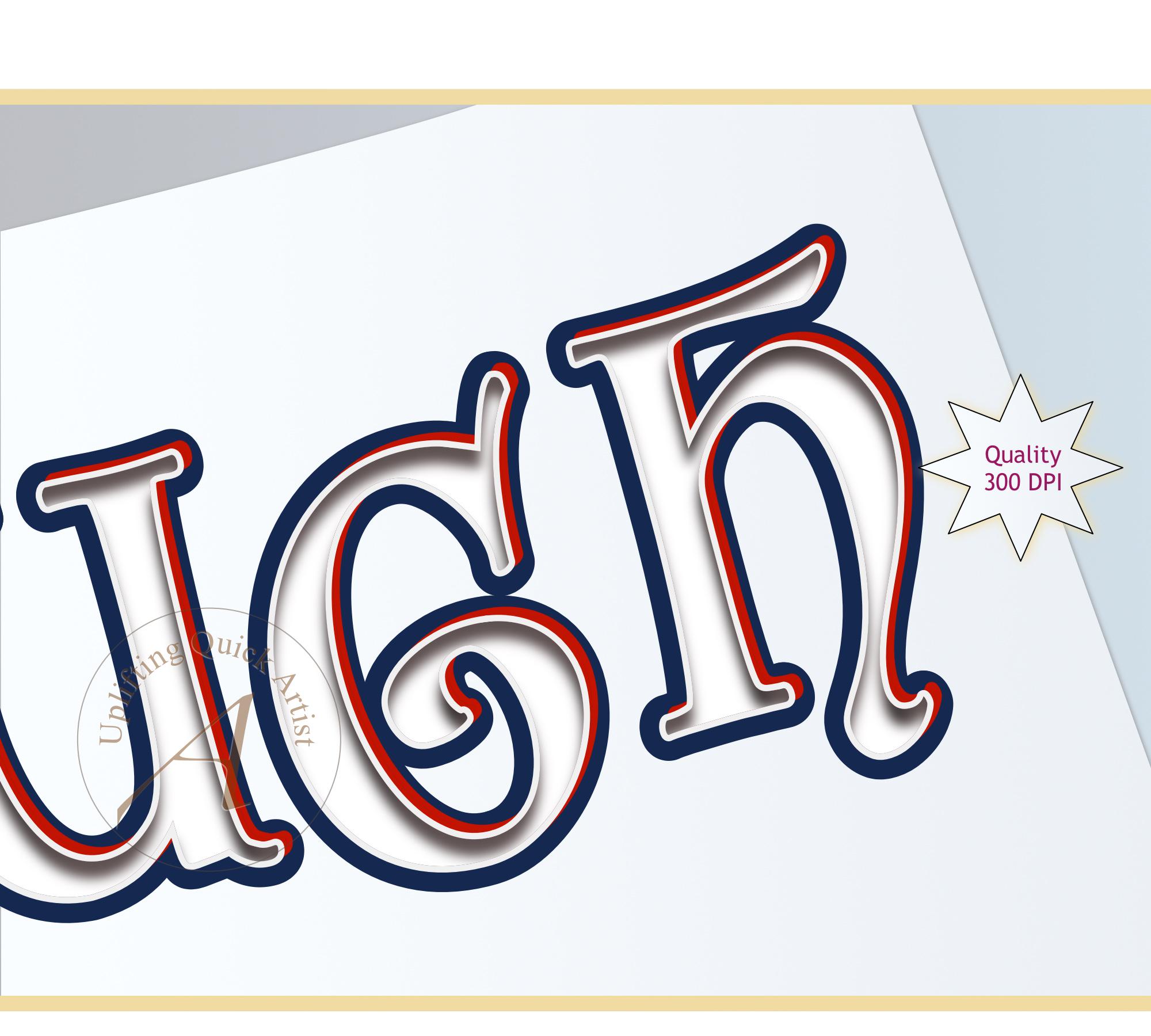 UK Alphabet, UK Themed PNG Letters, United Kingdom Font, Luminary ...