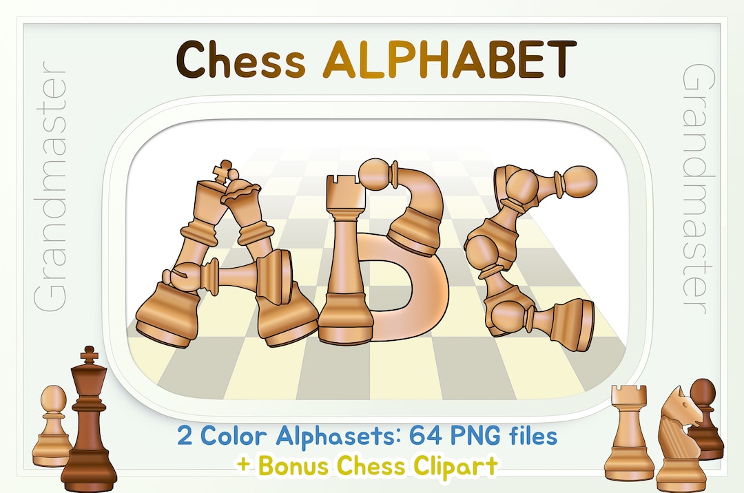 Chess Alphabet, Chess Letters, Chess Club Font, Bulletin Board, School ...