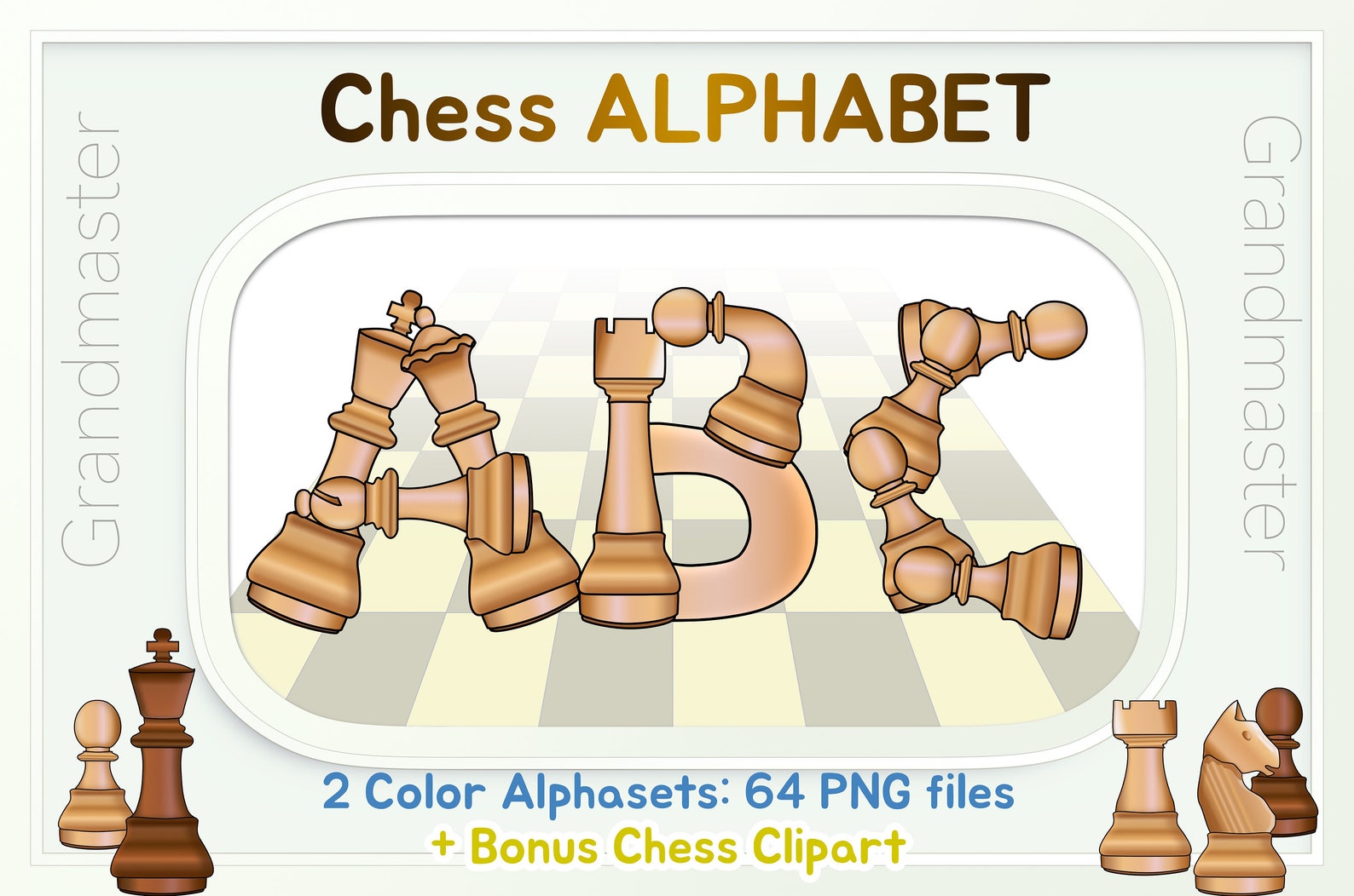 Chess Alphabet, Chess Letters, Chess Club Font, Bulletin Board, School ...