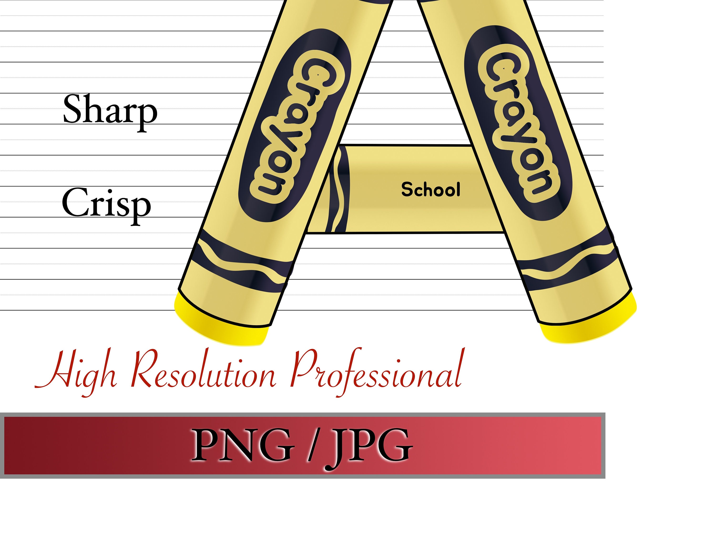 Rainbow Crayon Alphabet Crayon Letters Doodle Letter PNG - Etsy