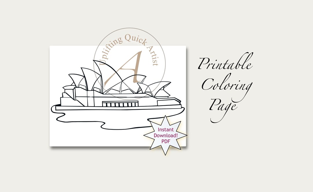 Sydney Opera House Printable, Kids Color Page Sydney Opera House ...