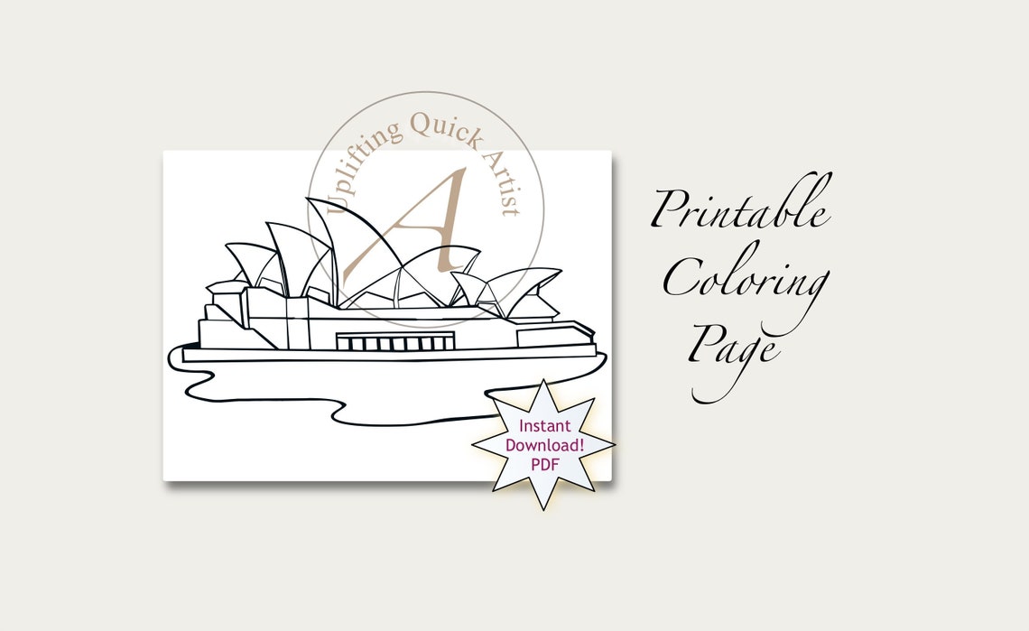 Sydney Opera House Printable, Kids Color Page Sydney Opera House ...
