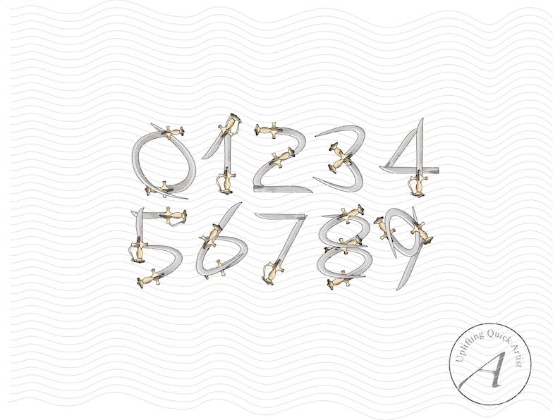 Sword Alphabet Letters With Ancient Battle Armor Clipart - Etsy