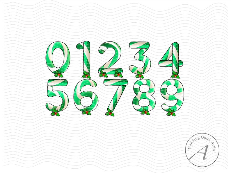 Candy Cane Alphabet, Candy Cane Letters, Doodle Letter PNG, Christmas ...