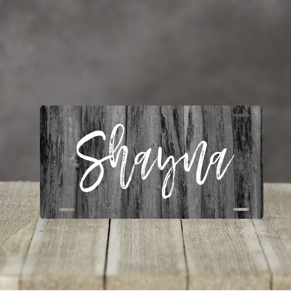 Rustic wood license plate car tag sublimation digital | Etsy