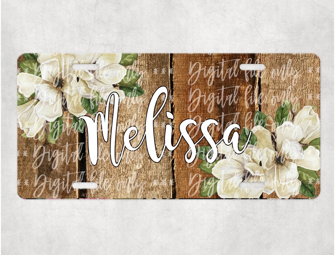 Southern Magnolia License Plate Car Tag Sublimation Digital Download ...