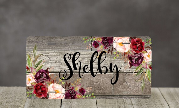Boho Floral License Plate Car Tag Sublimation Digital - Etsy