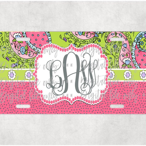 Preppy License Plate - Etsy