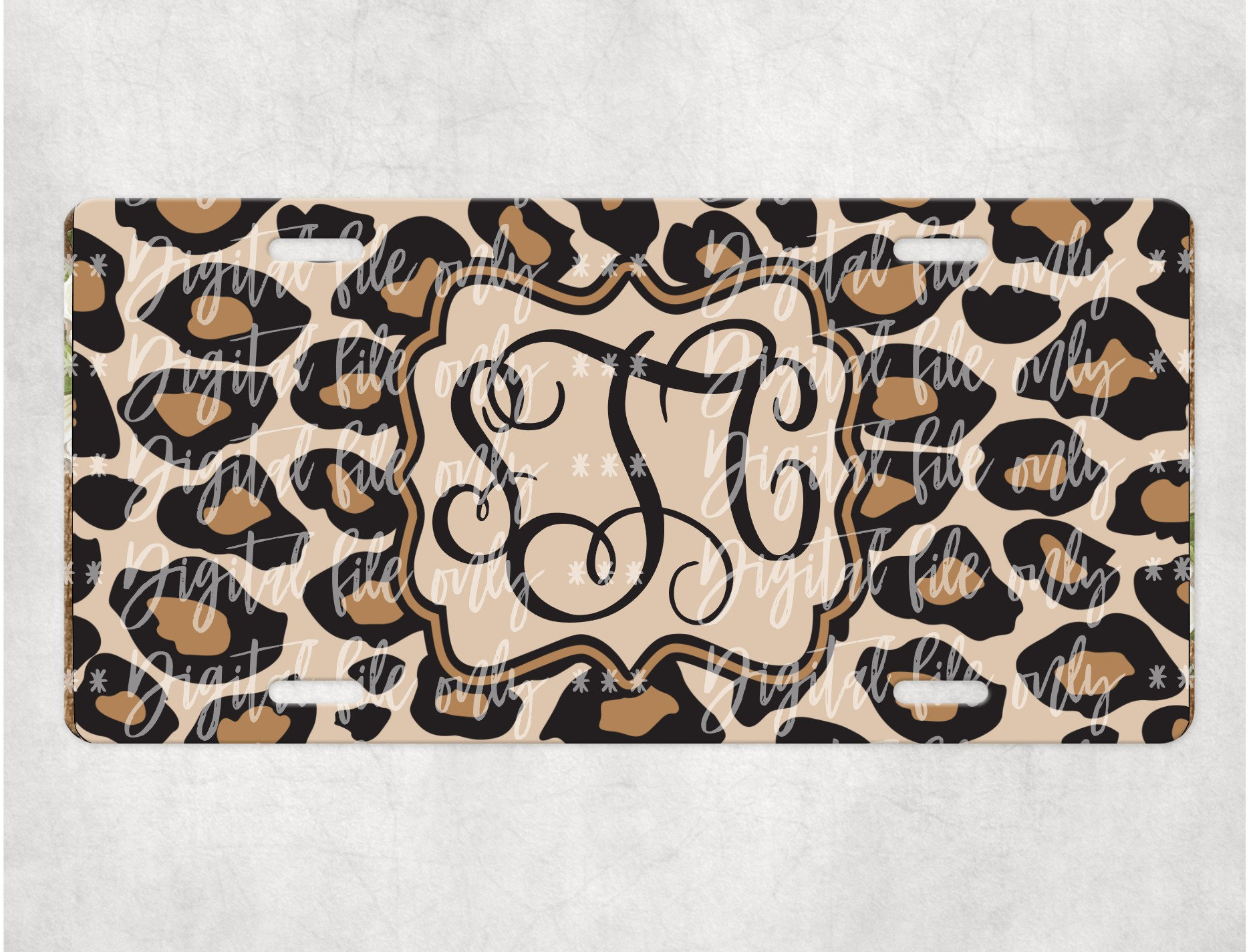 Leopard License Plate Car Tag Sublimation Digital Download - Etsy