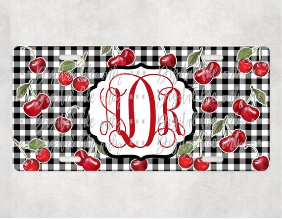 2 Files Cherry Cherries License Plate Car Tag Sublimation - Etsy