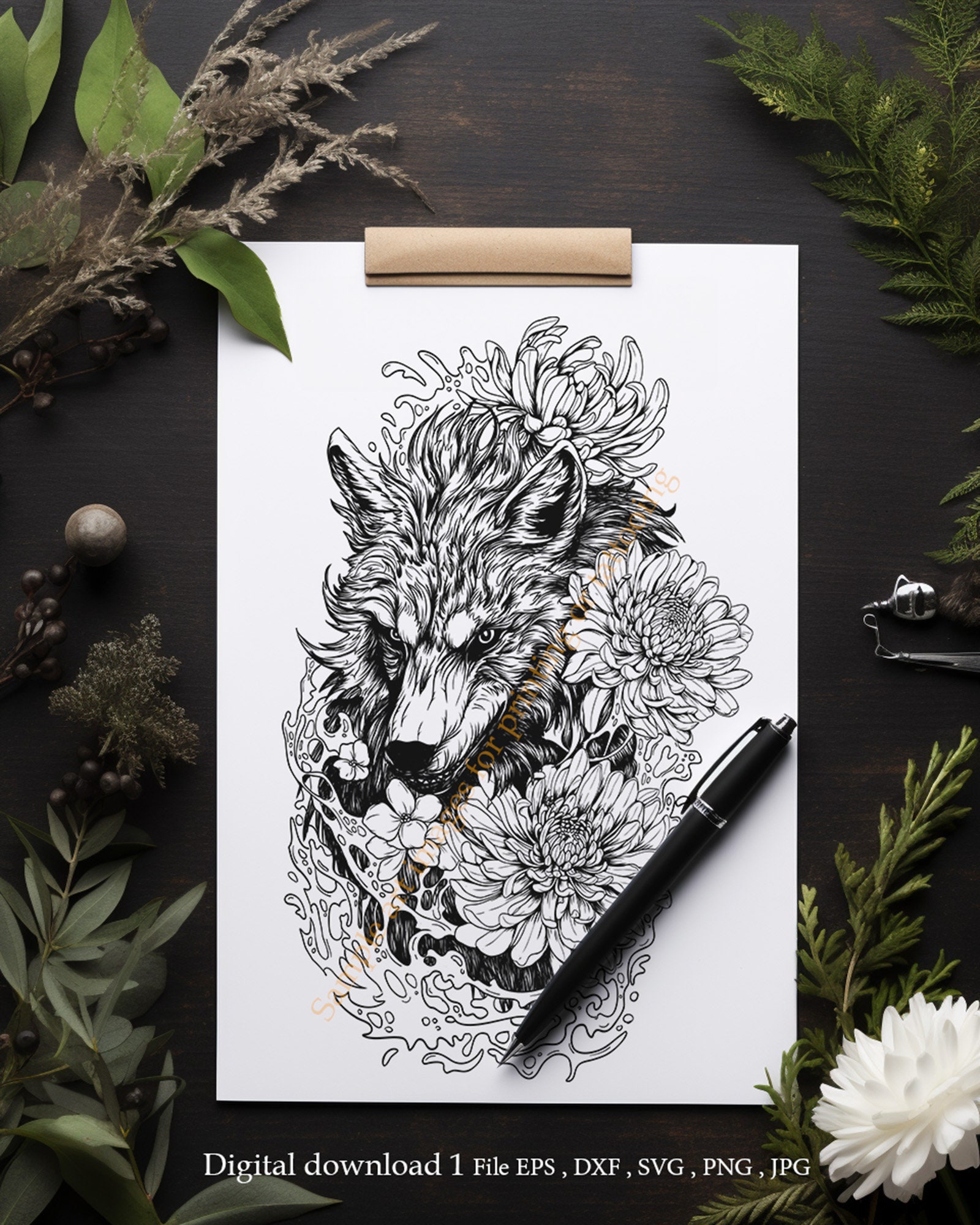 Tattoo Design Svg,wolf Tattoo Design,tattoo Art Svg,tattoo Art Print ...