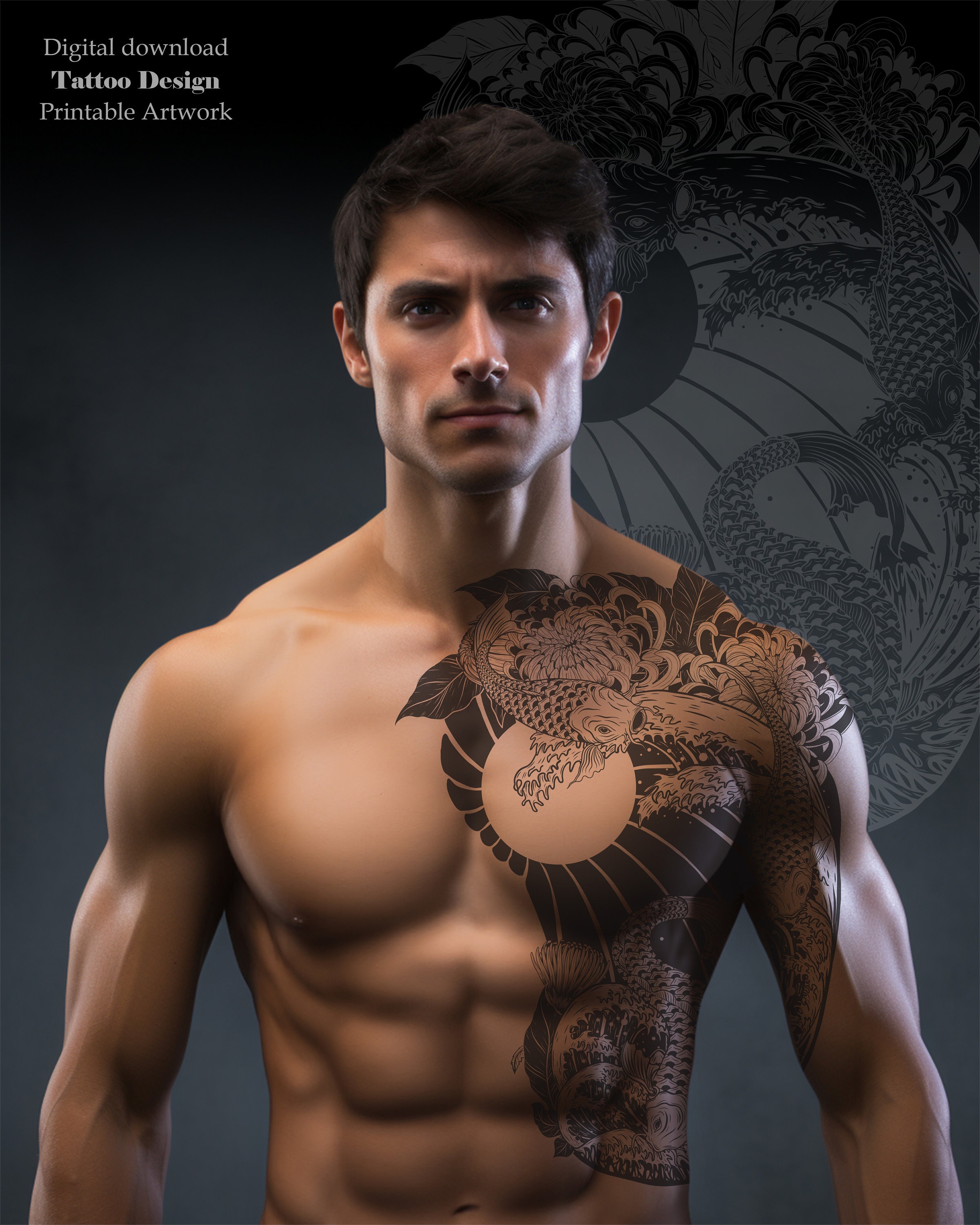 Tattoo Art Svg ,japanese Koi Fish,tattoo Design Svg,tattoo Art Print ...