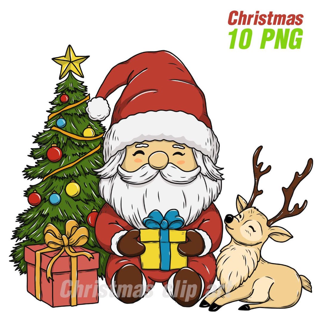 Christmas Bundle,santa Claus Clipart Bundle, Christmas Clipart, Santa ...