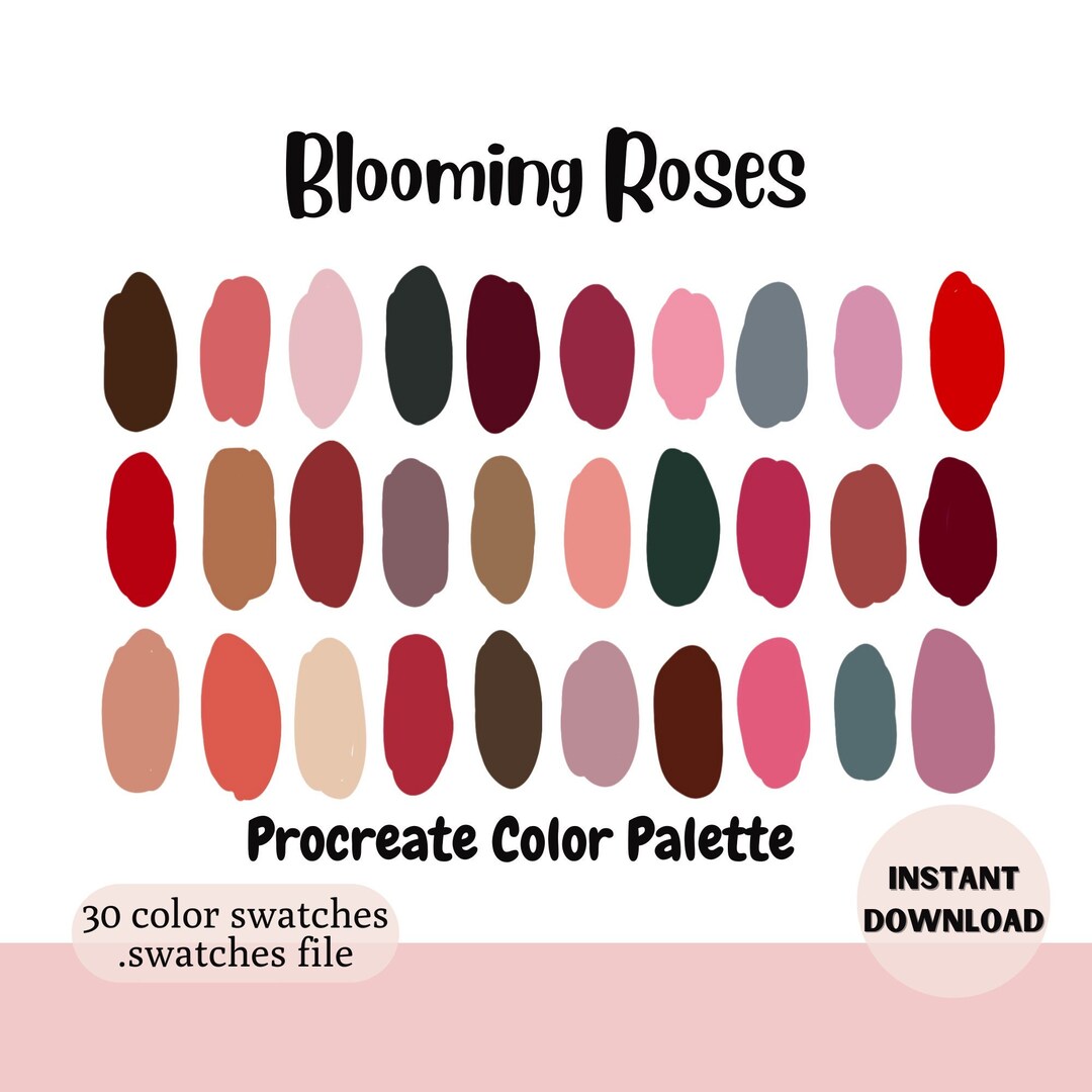 Procreate Color Palette Color Swatches Ipad Color Palette Etsy