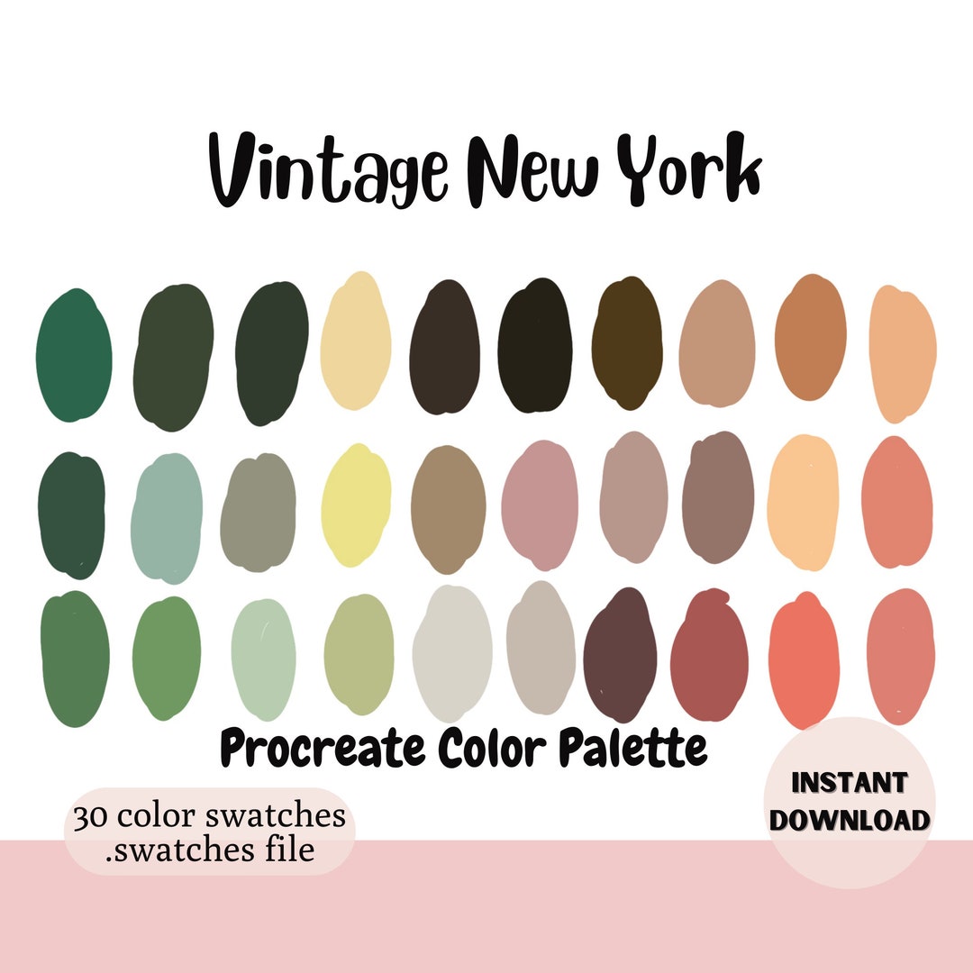 Procreate Color Palette Color Swatches Ipad Color Palette Etsy