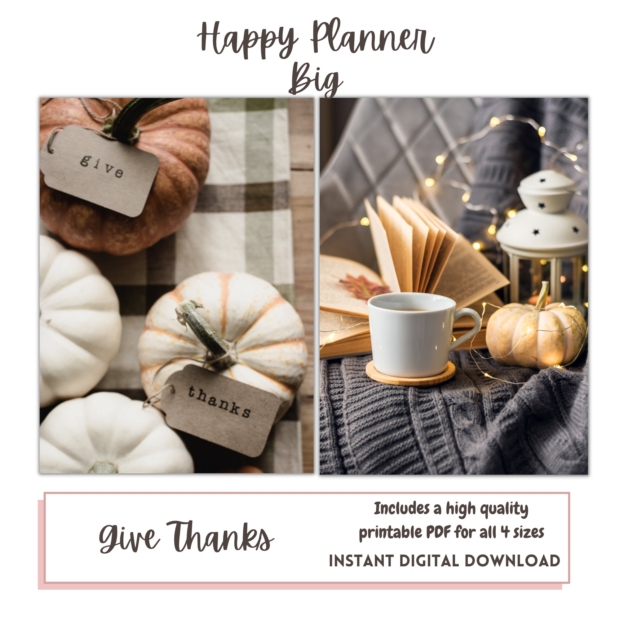 Happy Planner Cover, Printable Planner Cover, Fall Dashboard, Printable ...