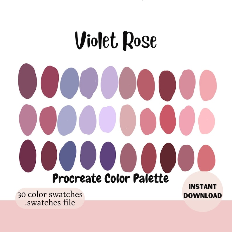 Procreate Color Palette Color Swatches Ipad Color Palette Etsy