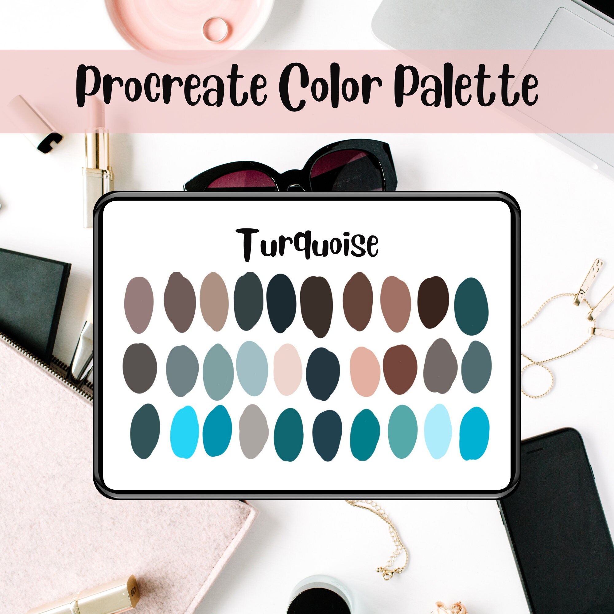 Procreate Color Palette Color Swatches Ipad Color Palette Etsy