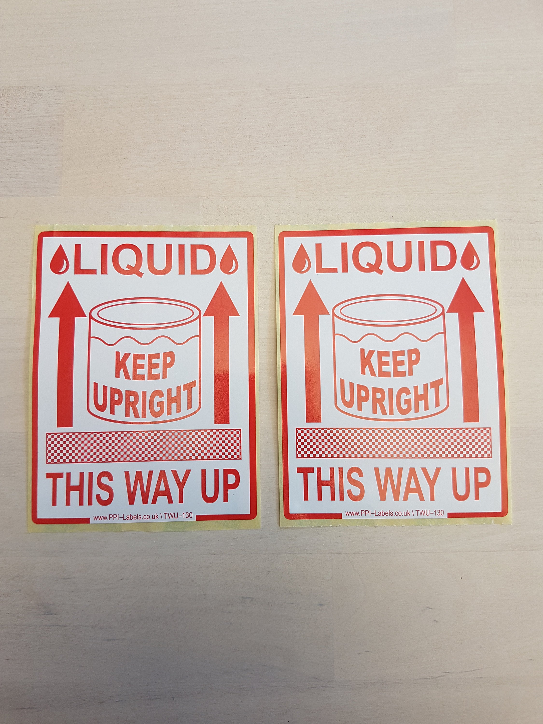 Liquid Keep Upright This Way Up Packaging Warning Sticker | Etsy