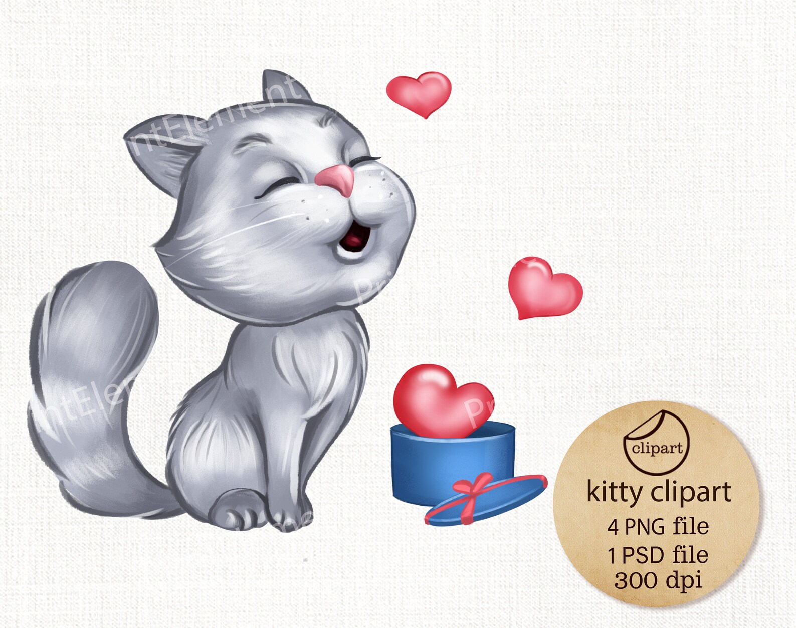 Kitten clipart Funny cats cliparts Cute Kitten clip art. 4 | Etsy
