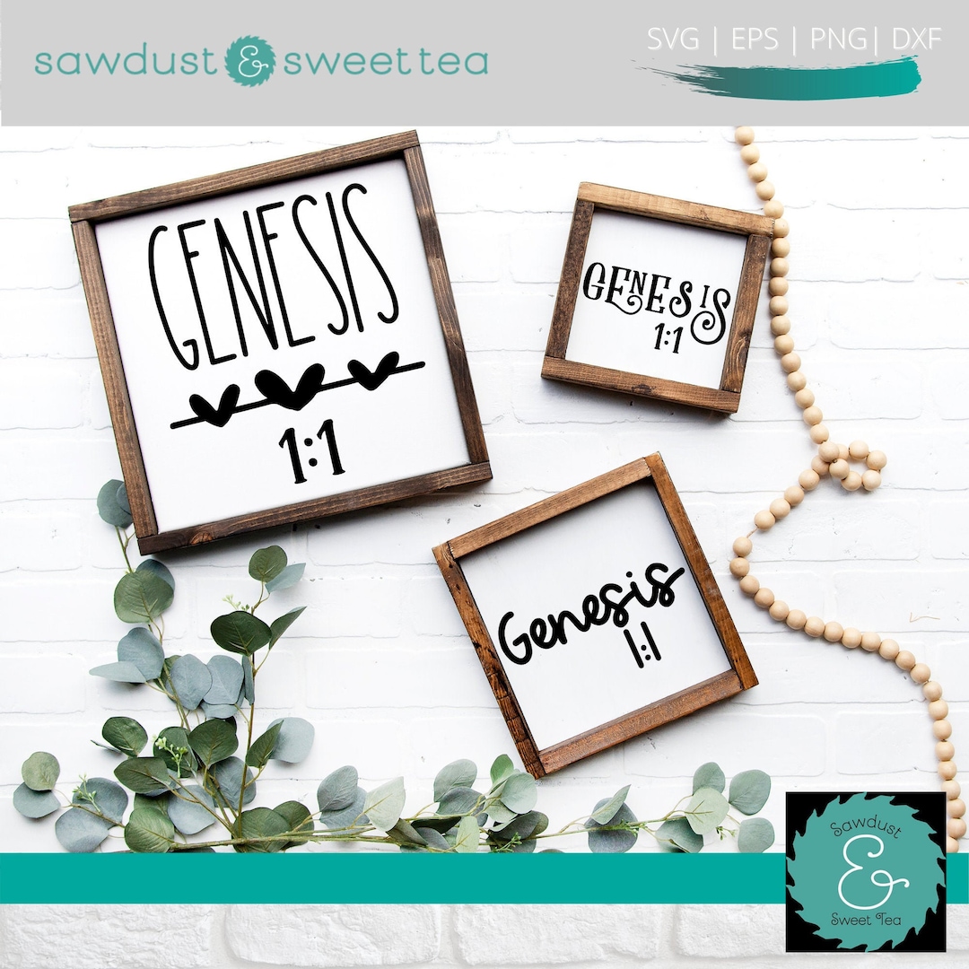 Genesis 1 1 SVG, Bible Verse SVG, Scripture SVG, Christian Sign Svg ...