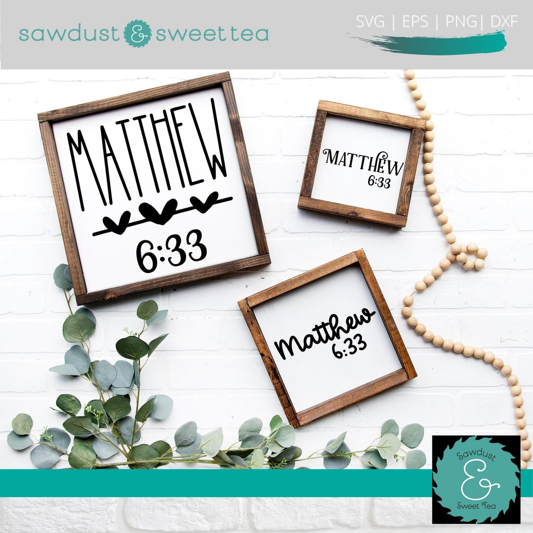 Matthew 6 33 SVG, Bible Verse SVG, Scripture SVG, Christian Sign Svg ...