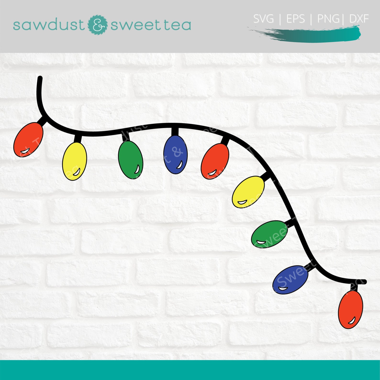 Christmas Lights SVG, String of Lights SVG, Christmas Bulb SVG ...