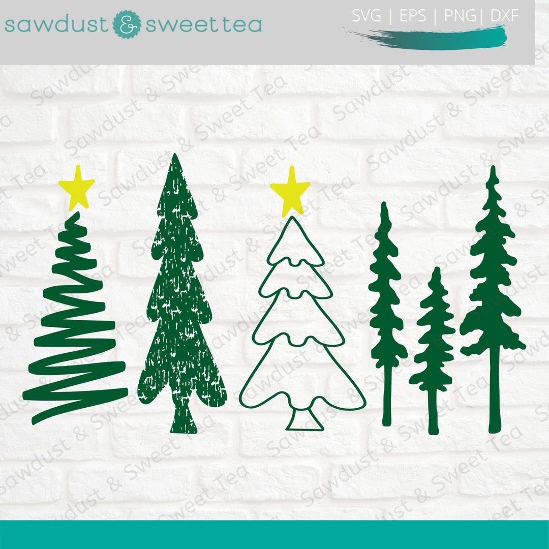Tree Bundle SVG, Tree SVG, Christmas Tree SVG, Forest Svg, Pine Tree ...