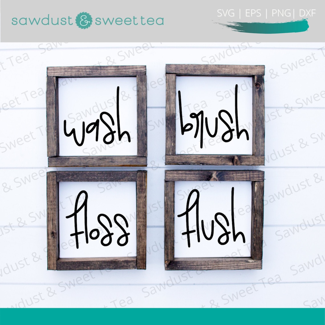 Wash Brush Floss Flush SVG, Bathroom Sign SVG, Farmhouse Bathroom Svg ...