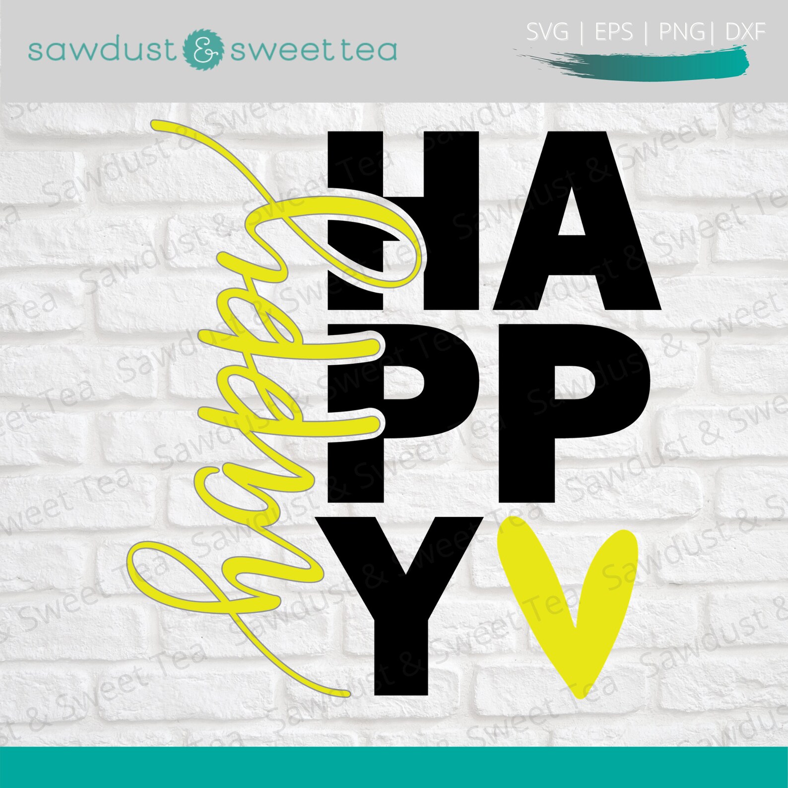 Happy SVG Knockout SVG Be Happy SVG Spring Svg Glowforge - Etsy