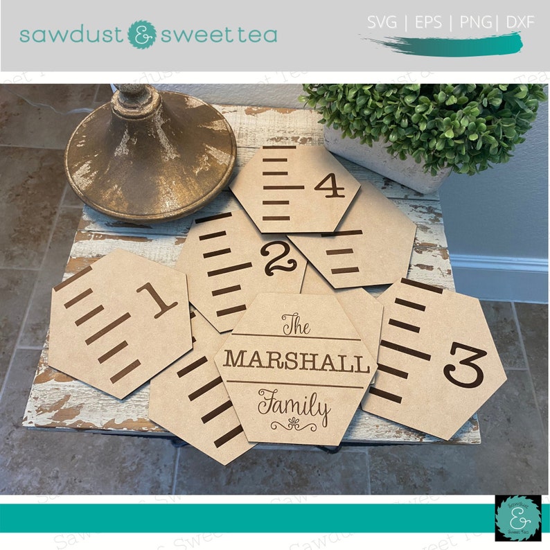 Growth Chart SVG, Growth Chart Ruler SVG, Hexagon Growth Chart SVG ...