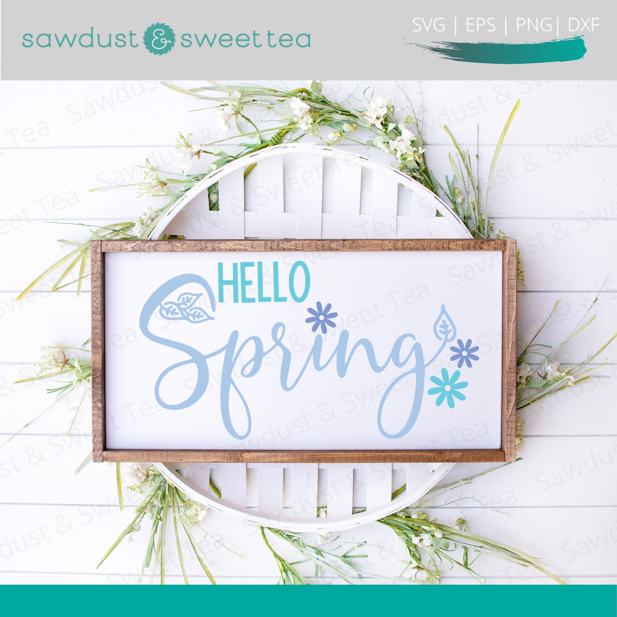 Hello Spring SVG Spring Sign SVG Floral Sign SVG Spring | Etsy
