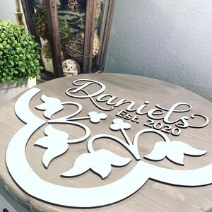 Round Wood Sign SVG, Round Family Name Sign SVG, Round Family Sign SVG ...
