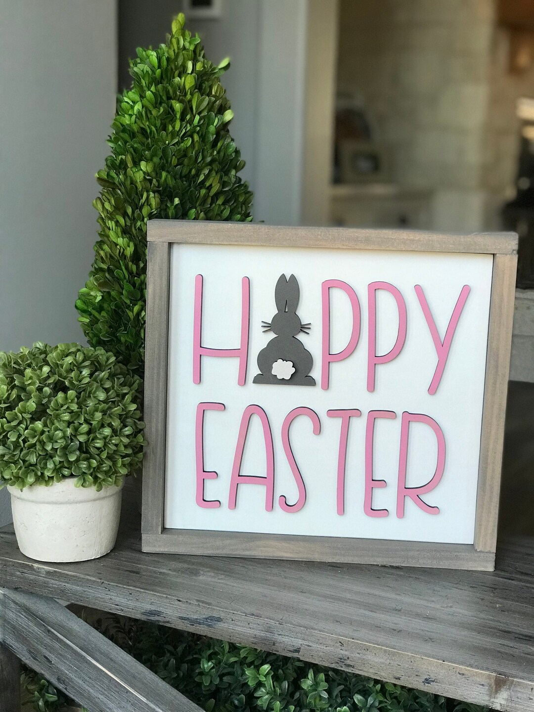 Happy Easter SVG, Easter Sign SVG, Bunny SVG, Easter Svg, Glowforge ...