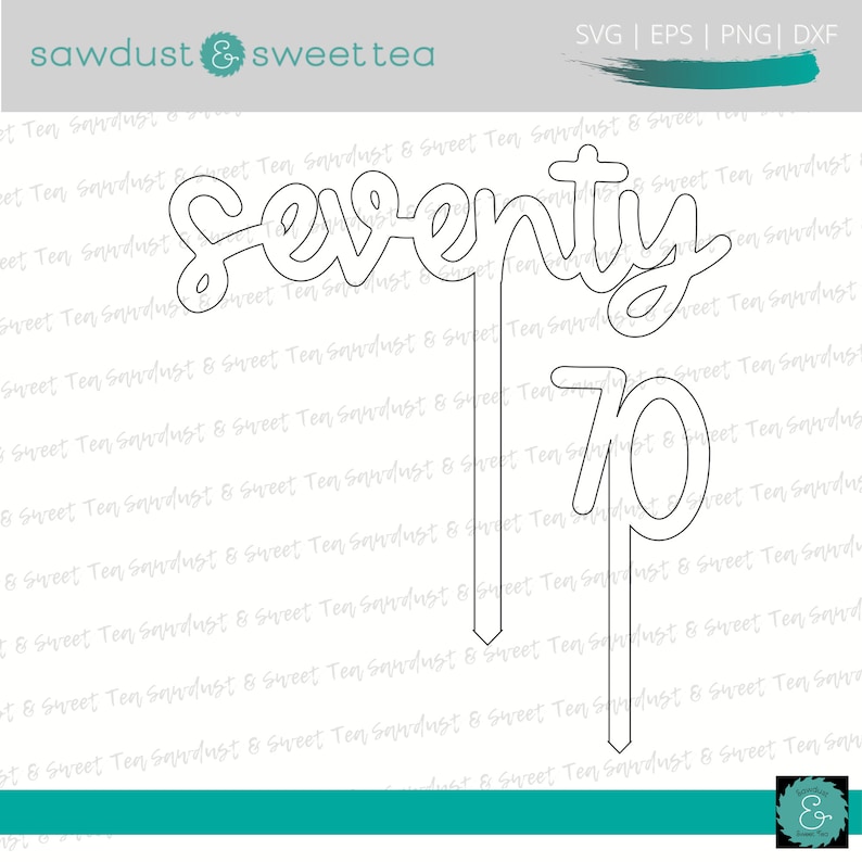 Seventy Cake Topper SVG, Seventy Cupcake Topper SVG, 70th Birthday SVG ...