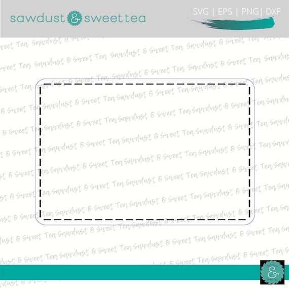 Hat Patch SVG Faux Stitch SVG Blank Patch SVG Rectangle - Etsy