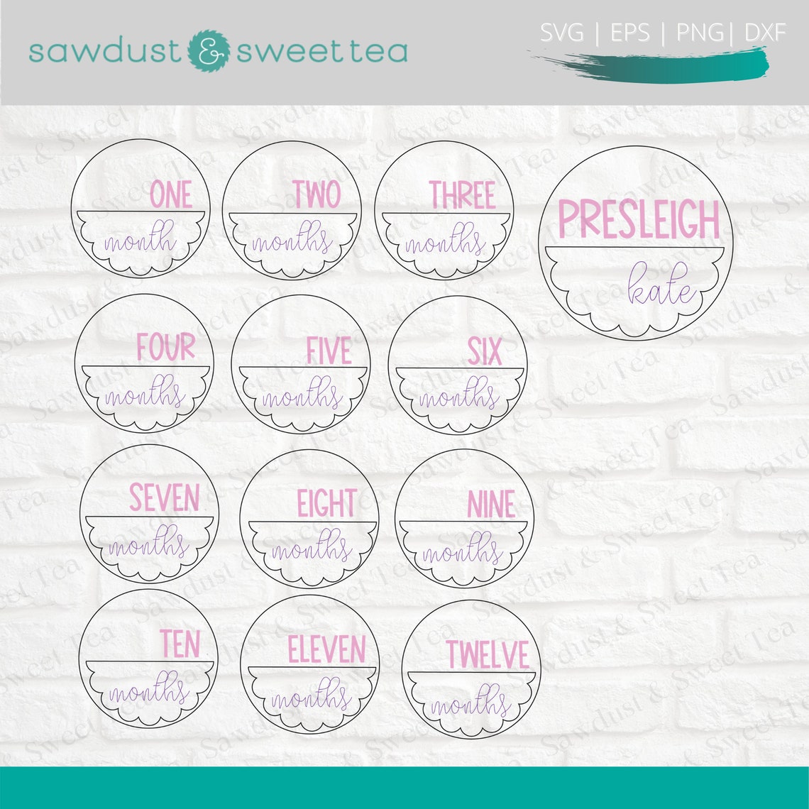 Milestone Markers SVG Monthly Milestone SVG Baby Milestone - Etsy