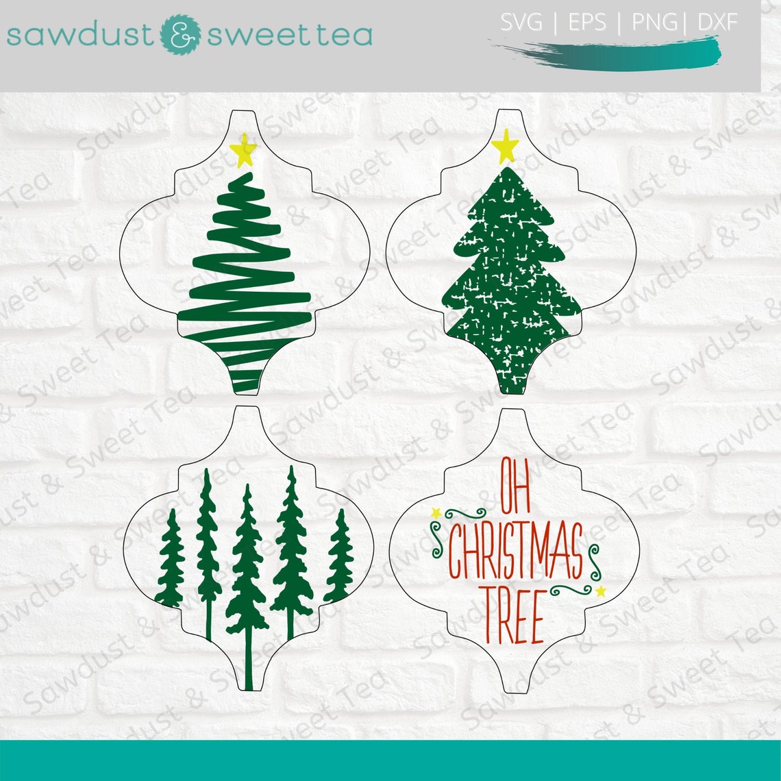 Tile Ornament SVG Tile Ornament Christmas Tree SVG Arabesque | Etsy