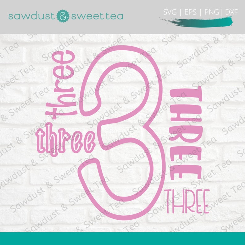 3rd Birthday SVG Third Birthday SVG Birthday Girl SVG - Etsy