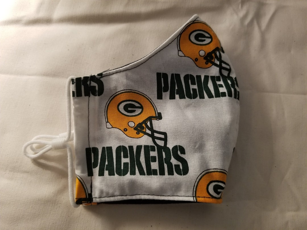 Green Bay Packers-2 Layer Face Mask/ 100% Cotton/ Nose Wire/ - Etsy