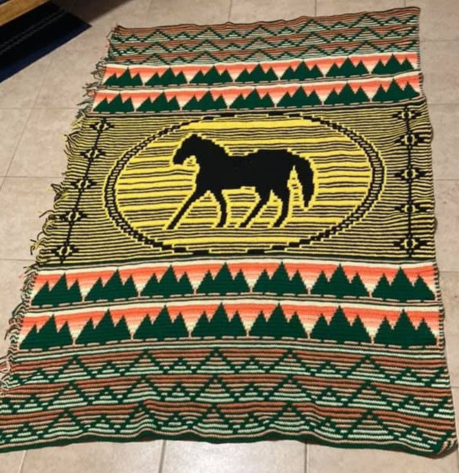 Ashley's Free Spirit Afghan - Mosaic Crochet Pattern - Etsy