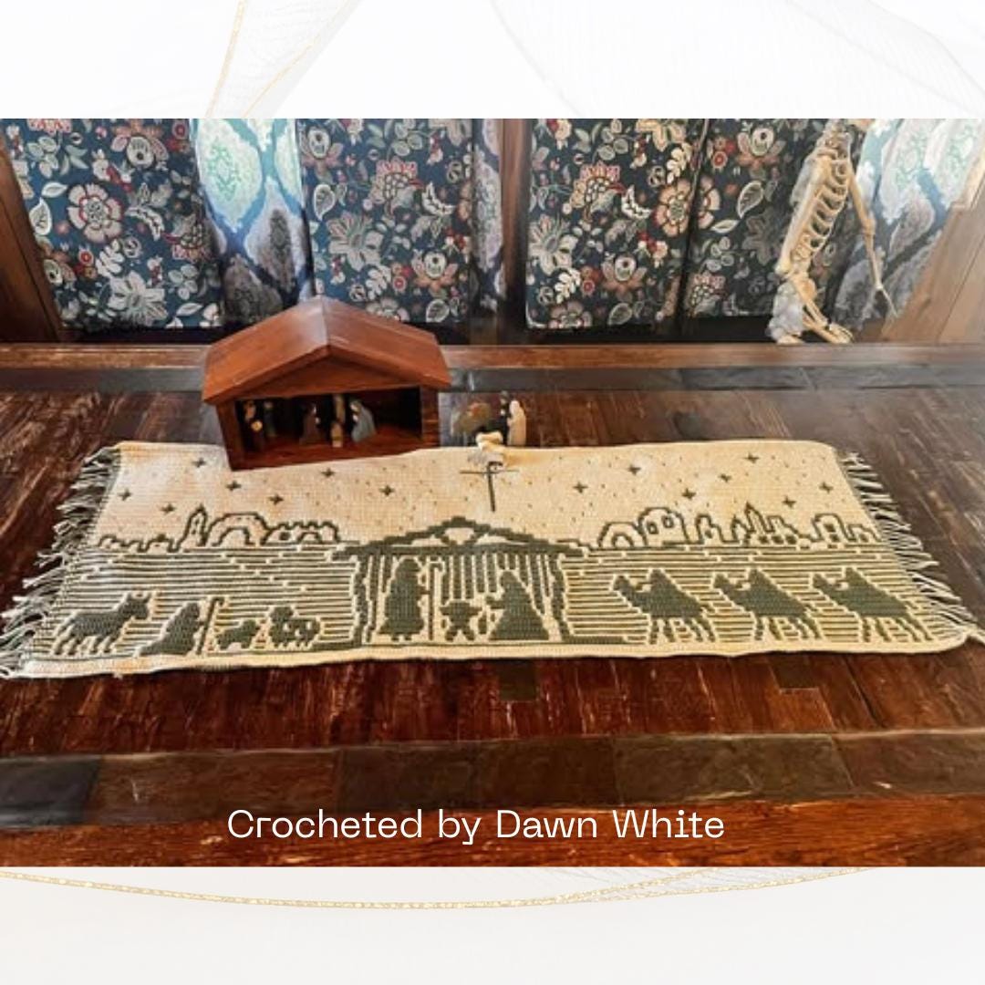 Nativity Scene Table Runner - Mosaic Crochet Pattern - Christmas ...